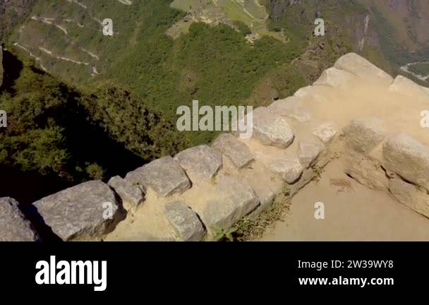 Machu Picchu panorama from Huayna Picchu cultivation terraces in ...