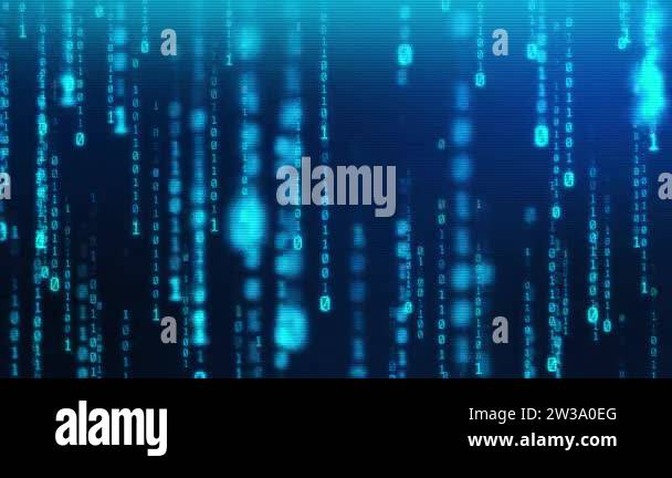 Binary code digital information technology background seamless loop ...