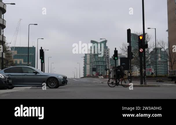 LONDON, ENGLAND, UNITED KINGDOM - CIRCA NOVEMBER, 2020: Traffic driving ...