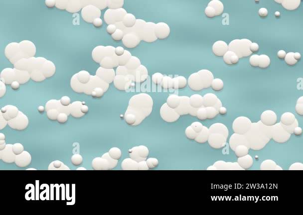 Cartoon white clouds animation on the blue sky background Stock Video ...