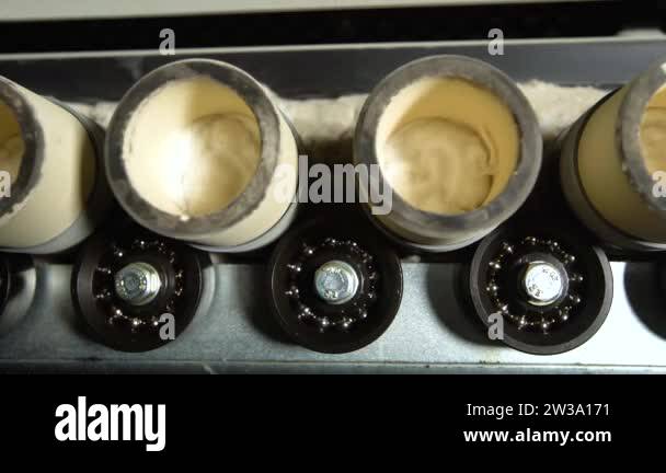 Rotating of Metal Parts in Mechanical Device. Spinning Mechanism of ...