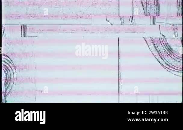 VHS defects noise and artifacts, glitches from an old tape. Glitch noise static television VFX ...