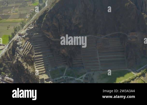 Ollantaytambo Archaeological Site is an inca fortress with terraces ...