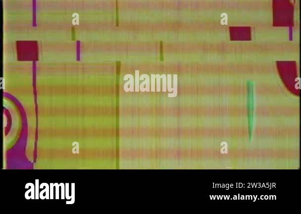 VHS defects noise and artifacts, glitches from an old tape. Glitch noise static television VFX ...