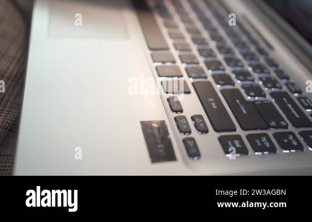 4k female office worker hands typing on laptop keyboard , Hands touch ...