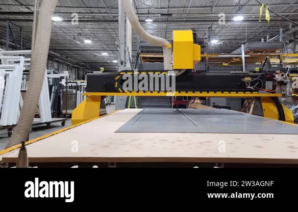 4K . Processing of aluminum composite panels on a CNC machine . The ...