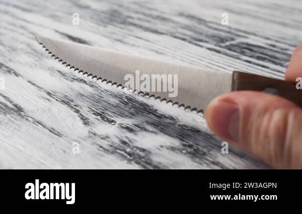 Sharp hand saw with wooden handle for cutting wood Stock Videos ...