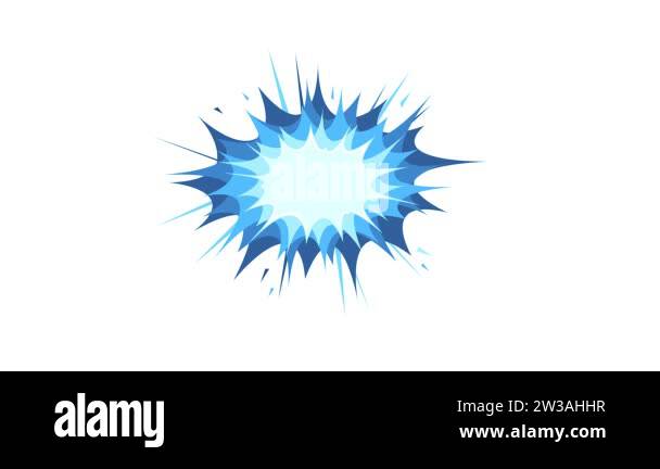 Pack Of Comic Book Blast And Explosions/ 4k animation of a set of comic ...