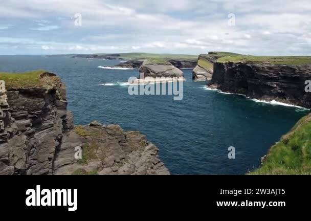 Cliffs of Kilkee in Co. Clare, Ireland. Peninsula in West Clare ...