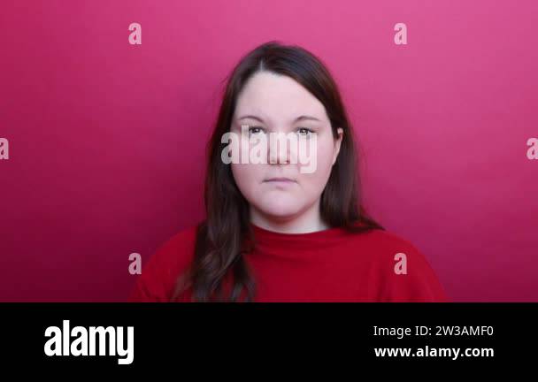 A surprised girl's face. Raised eyebrow. Quick blinking eyes Stock ...