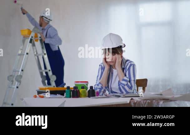 Female construction worker table Stock Videos & Footage - HD and 4K ...