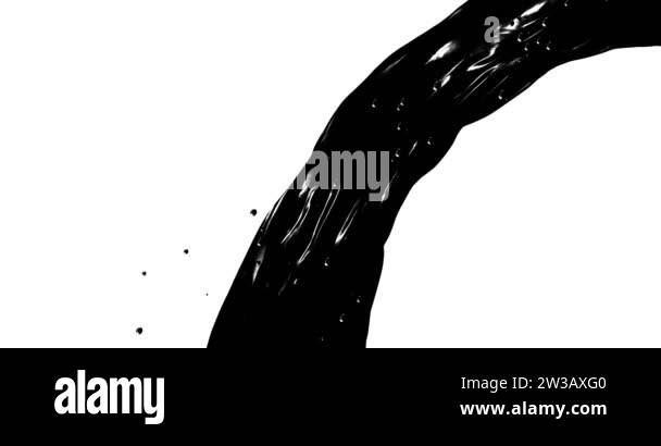 Abstract black flow . Oil Fluid texture. Digital 3D animation loop 4K ...