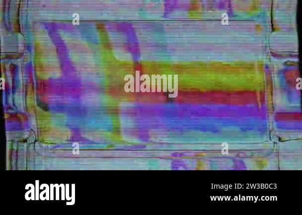 VHS defects noise and artifacts, glitches from an old tape. Glitch ...