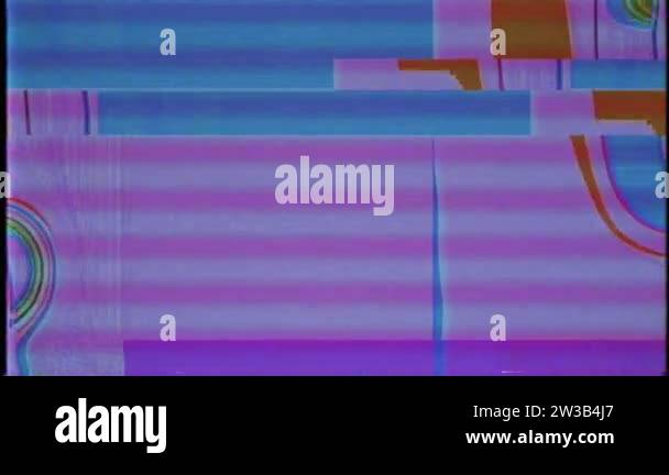 VHS defects noise and artifacts, glitches from an old tape. Glitch ...