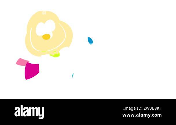 Inertial Bounce And Spin Effect Animation Of Comic Ladybug Drawing With ...