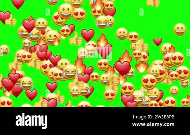 4K social media animation live style like counter animated icons on ...