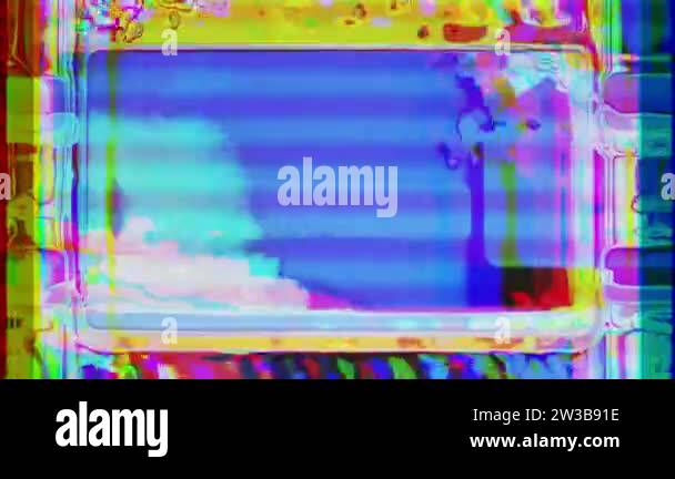 VHS defects noise and artifacts, glitches from an old tape. Glitch ...