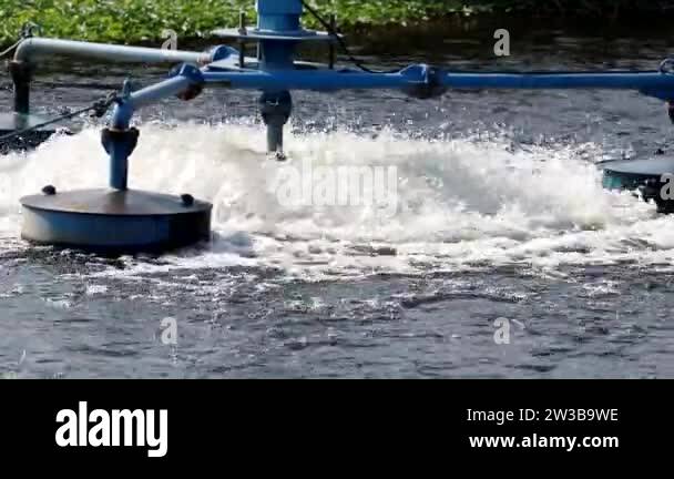 Aerator for water source to increase the oxygen value. Water treatment ...