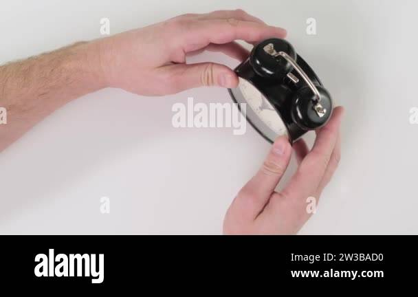 Woman adjusting the time on a clock Stock Videos & Footage - HD and 4K ...