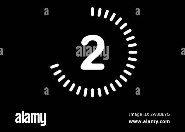 Old style video counter with rounded corners for 1 to 10 on a black ...