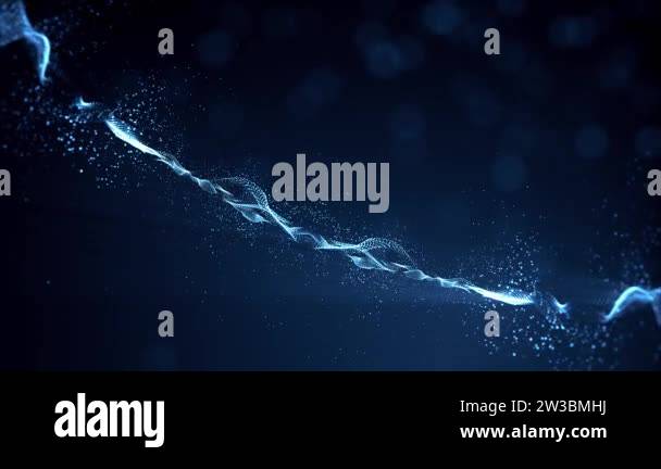 Abstract Light Flowing Particles Landscape Fx Background Loop/ 4k ...