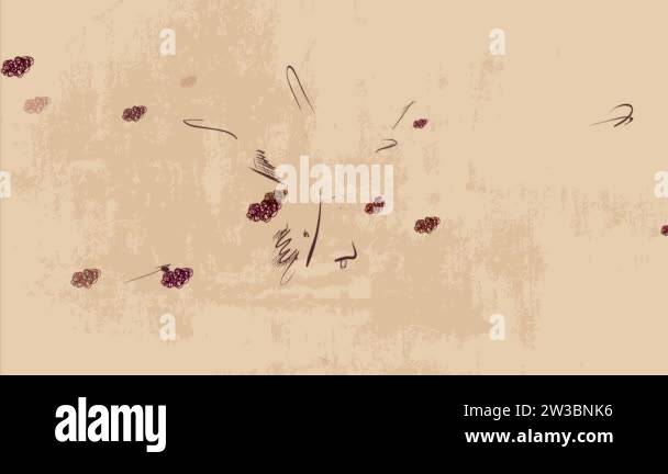 Bouncing Flat Elements Forming Female Angel Rising From The Ends Of ...