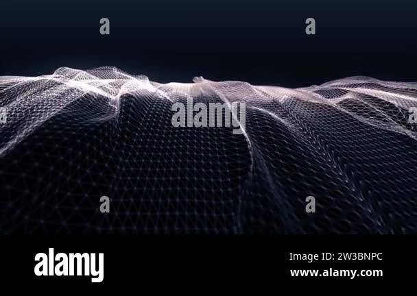 Abstract Network Mesh Waving Fx Background Loop 4k Animation Of An Abstract Fractal Background