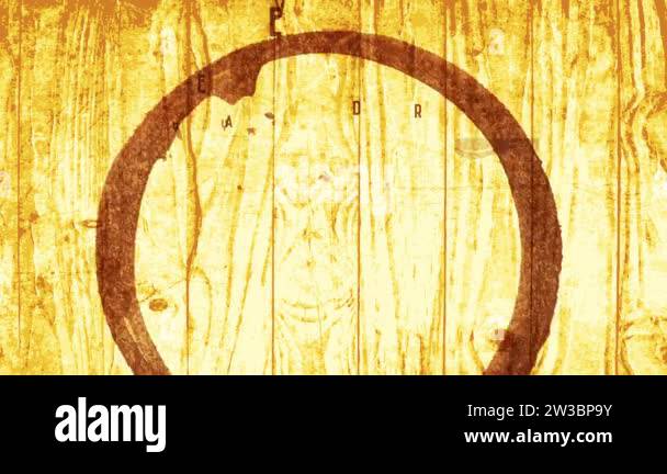 Bounce Spring Scale And Slide Animation Of Wet Mug Coffee Stain Smeared ...