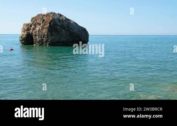 Aphrodite's Stone on Petra tou Romiou or Aphrodite Rock Beach, one of ...