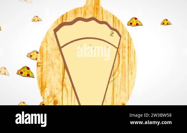 Spinning And Scale Of Classical Italian Pizzeria Icon With A Pizza ...