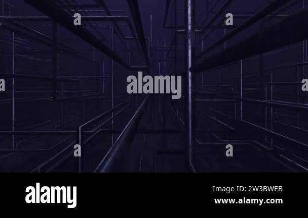 Pipe line animation with the end screen. 3D animation with 4K ...