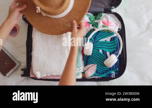 Traveler holding passport suitcase Stock Videos & Footage - HD and 4K ...