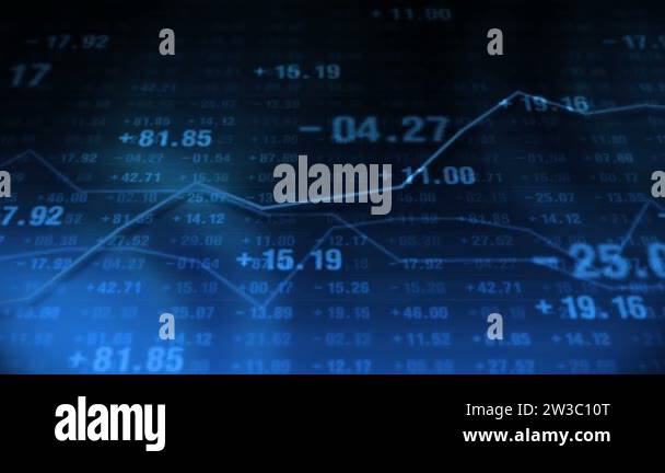 Line graph and numbers in stock market. Business Success and growth ...