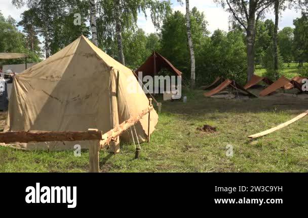 Military tent camp. The first world war. 1914-1918. Video in 4K, UHD ...