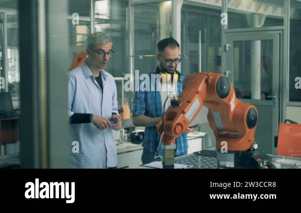 Modern education, innovative education, engineering education, science studying concept. Male ...