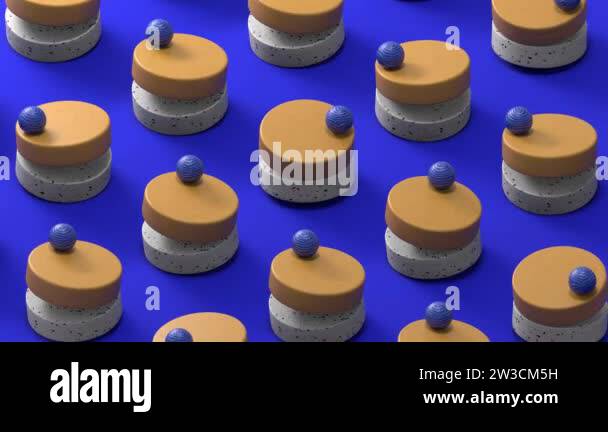 Trendy motion design background loop animation. 3d render of sweet ...