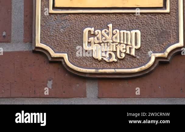 SAN DIEGO, CALIFORNIA USA - 13 FEB 2020: Historic old-fashioned Gaslamp ...