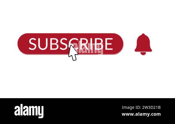 Animated subscribe, notification icon. Animation, social media channel ...