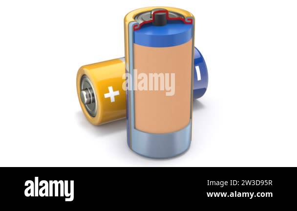 Cross section of of dry cell battery animation - 3D animation ...