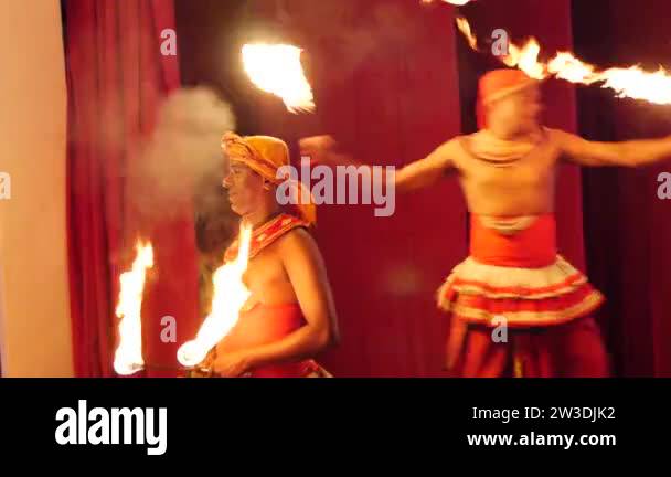 Gini sisila, fire dance Kandyan Dancers Sri Lanka Stock Video Footage ...