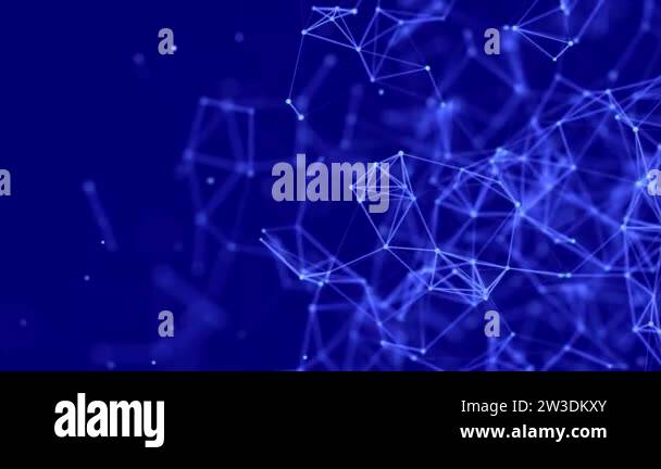 Abstract Digital Connection Moving Dots And Lines Technology Background Network Connection