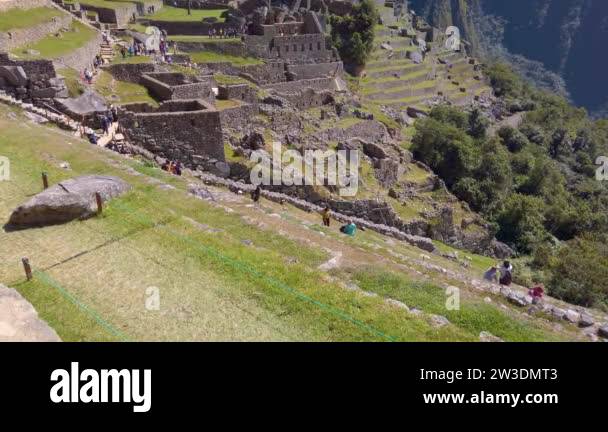 Main place of archaeological citadel of Machu Picchu and cultivation ...