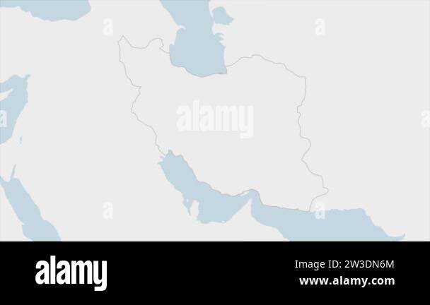 Iran map highlighted in Iran flag colors and pin of country capital ...