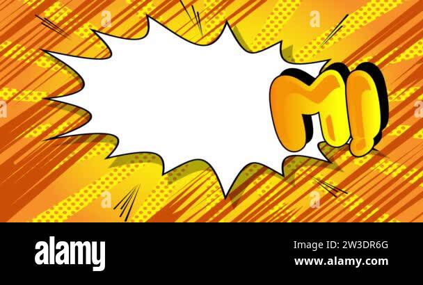 Boom comic book word, explosion word animation. Retro Cartoon Popup ...