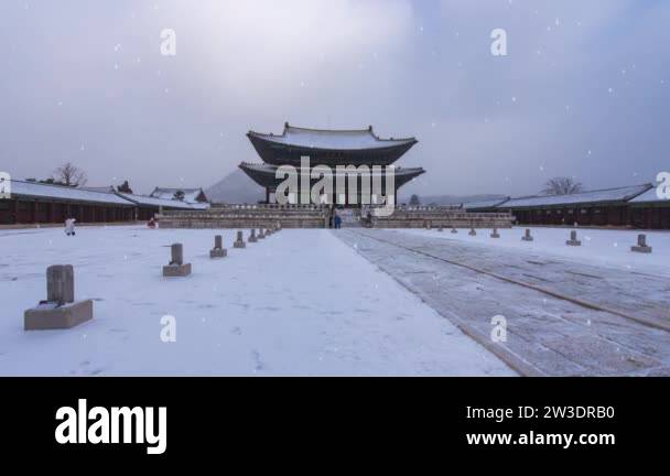 Winter snow of Gyeongbokgung Palace in is one of the most popular ...
