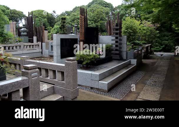 Burial place of the founder of Kyokushin Karate Mas Oyama. Tokyo. Japan ...