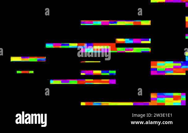 Glitch Error Video Damage. Visual video effects stripes background, tv ...