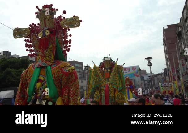 Taipei, Taiwan-30 May, 2017: 4K Celebration of Matsu God. Traditional ...