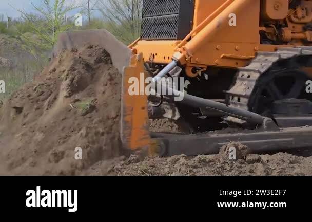 Yellow bulldozer loamy construction Stock Videos & Footage - HD and 4K ...