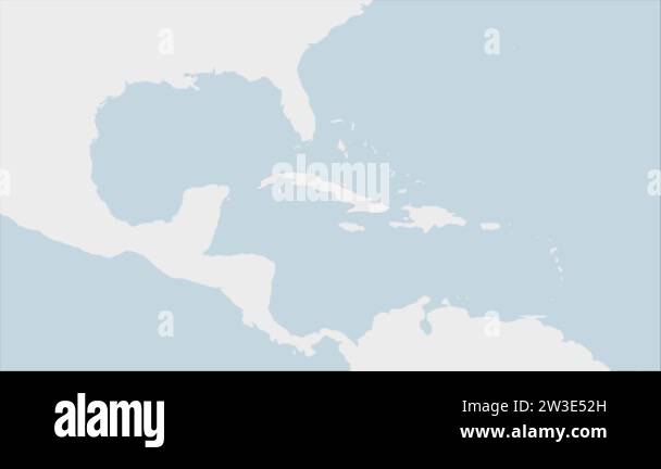 Cuba map highlighted in Cuba flag colors and pin of country capital ...